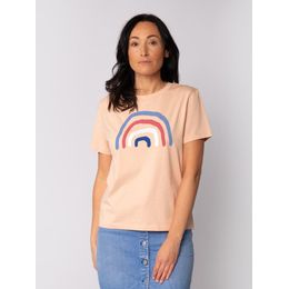 wat? Apparel T-Shirt Regenbogen in Fraiche Peche | Gr.: 40
