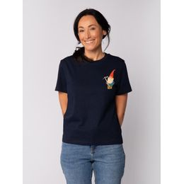 wat? Apparel T-Shirt Gartenzwerg in Dunkelblau | Gr.: 34