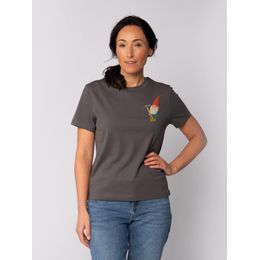 wat? Apparel T-Shirt Gartenzwerg in Grau | Gr.: 42