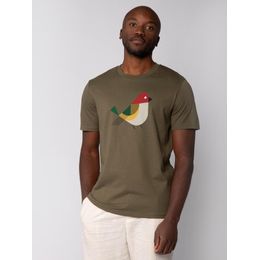 wat? Apparel T-Shirt Vogel in Khaki | Gr.: 48