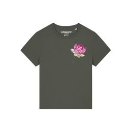 wat? Apparel T-Shirt Blume in Khaki | Gr.: 38