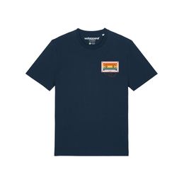 wat? Apparel T-Shirt Rainbow Cassette in Dunkelblau | Gr.: 48