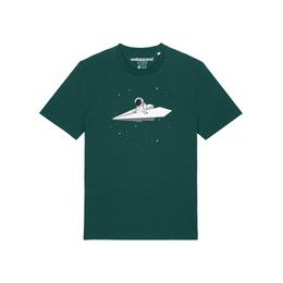 wat? Apparel T-Shirt Fly me to the moon in Dunkelgr&uuml;n | Gr.: 52