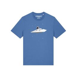 wat? Apparel T-Shirt Fly me to the moon in Bright Blue | Gr.: 54