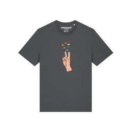 wat? Apparel T-Shirt Spread Love in Grau | Gr.: 46