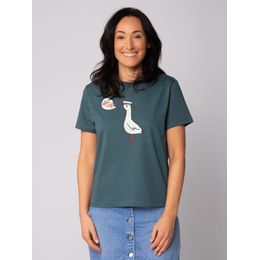 wat? Apparel T-Shirt Moin Seagull in Petrol | Gr.: 38