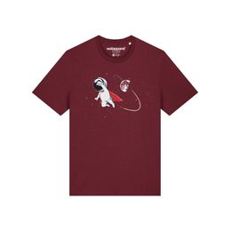 wat? Apparel T-Shirt Superastronaut in Weinrot | Gr.: 56