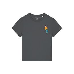 wat? Apparel T-Shirt M&auml;dchen Auf Fahrrad in Grau | Gr.: 42