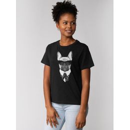 wat? Apparel T-Shirt Ein fescher Hund in Schwarz | Gr.: 36