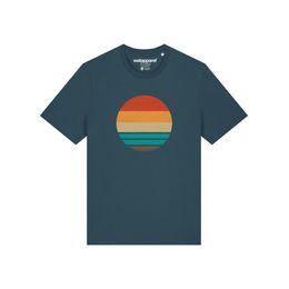 wat? Apparel T-Shirt Retro Sunset Ocean in Petrol | Gr.: 54