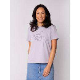 wat? Apparel T-Shirt Don't Hurt Yourself in Lavender | Gr.: 42