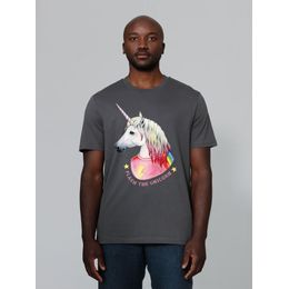 wat? Apparel T-Shirt Flash, the unicorn in Grau | Gr.: 46