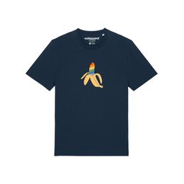 wat? Apparel T-Shirt Rainbow Banana in Dunkelblau | Gr.: 54