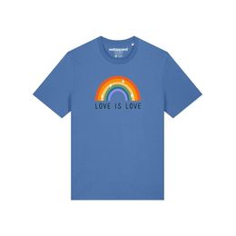 wat? Apparel T-Shirt Love is Love in Bright Blue | Gr.: 52