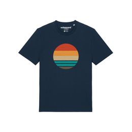 wat? Apparel T-Shirt Retro Sunset Ocean in Dunkelblau | Gr.: 56