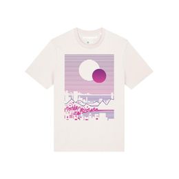 wat? Apparel T-Shirt Sun and Moon Skyline in Off White | Gr.: 48