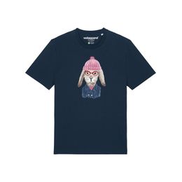 wat? Apparel T-Shirt Hase in Dunkelblau | Gr.: 60