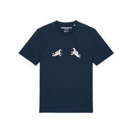 wat? Apparel T-Shirt Space love in Dunkelblau | Gr.: 50