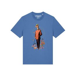wat? Apparel T-Shirt Fancy Llama in Bright Blue | Gr.: 46