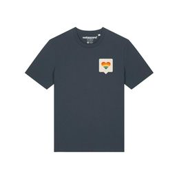 wat? Apparel T-Shirt Von Herzen in India Ink Grey | Gr.: 50