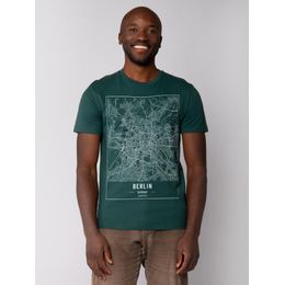 wat? Apparel T-Shirt City maps Berlin Landkarte in Dunkelgr&uuml;n | Gr.: 46