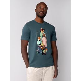 wat? Apparel T-Shirt Fancy Fox in Petrol | Gr.: 46