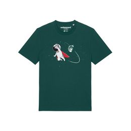 wat? Apparel T-Shirt Superastronaut in Dunkelgr&uuml;n | Gr.: 52