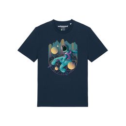 wat? Apparel T-Shirt Techno Astronaut in Dunkelblau | Gr.: 48