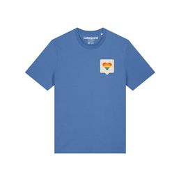 wat? Apparel T-Shirt Von Herzen in Bright Blue | Gr.: 58
