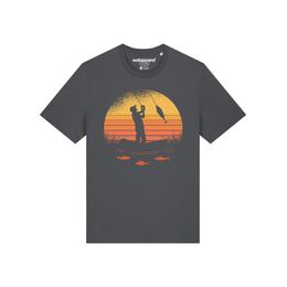 wat? Apparel T-Shirt Angler in Grau | Gr.: 48
