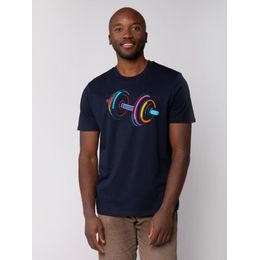 wat? Apparel T-Shirt 80s Hantel in Dunkelblau | Gr.: 56