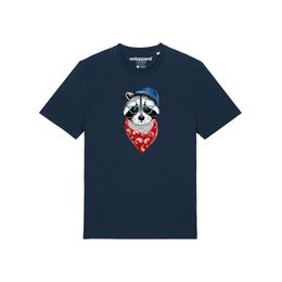 wat? Apparel T-Shirt Waschb&auml;r in Dunkelblau | Gr.: 50