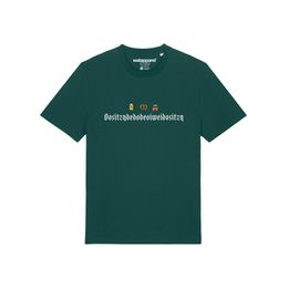 wat? Apparel T-Shirt Dositzndedodeoiweidositzn in Dunkelgr&uuml;n | Gr.: 48