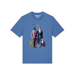 wat? Apparel T-Shirt Fancy Birds in Bright Blue | Gr.: 46