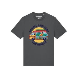 wat? Apparel T-Shirt Travel and surf in Grau | Gr.: 48