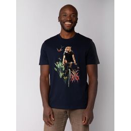 wat? Apparel T-Shirt Fancy Tiger in Dunkelblau | Gr.: 54