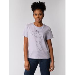 wat? Apparel T-Shirt Eine Frau in Lavender | Gr.: 36