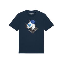wat? Apparel T-Shirt Nashorn in Dunkelblau | Gr.: 50