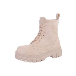 Ital-Design Stiefelette in Beige | Gr.: 37
