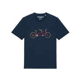 wat? Apparel T-Shirt Tandem in Dunkelblau | Gr.: 60