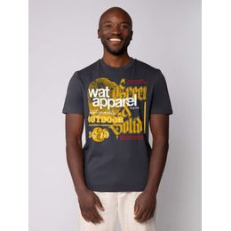 wat? Apparel T-Shirt LIMITED EDITION LOGO PRINT 02 in India Ink Grey | Gr.: 50