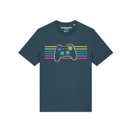 wat? Apparel T-Shirt Retro Joystick in Petrol | Gr.: 46