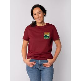 wat? Apparel T-Shirt Good Vibe in Weinrot | Gr.: 36