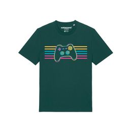 wat? Apparel T-Shirt Retro Joystick in Dunkelgr&uuml;n | Gr.: 54