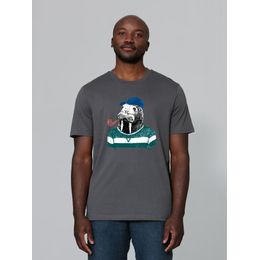 wat? Apparel T-Shirt Walross in Grau | Gr.: 48