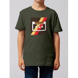 wat? Apparel T-Shirt Kassette in Khaki | Gr.: 122/128