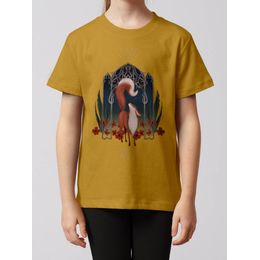 wat? Apparel T-Shirt Der wundersch&ouml;ne Fuchs in Ocker | Gr.: 122/128