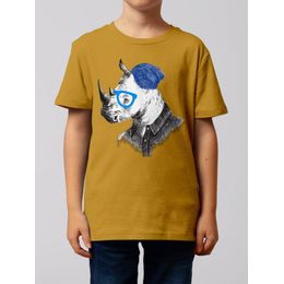 wat? Apparel T-Shirt Nashorn in Ocker | Gr.: 122/128