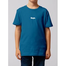 wat? Apparel T-Shirt Nope in Blau | Gr.: 98/104