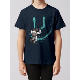 wat? Apparel T-Shirt Graffiti Astronaut in Dunkelblau | Gr.: 152-164